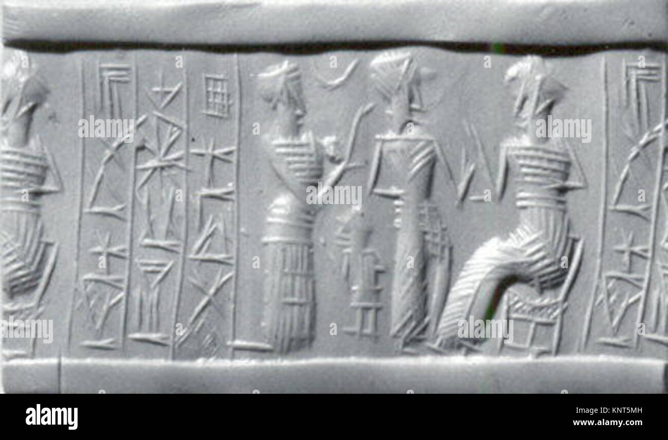 A cylinder seal from the MET collection, illustrating ancient ...