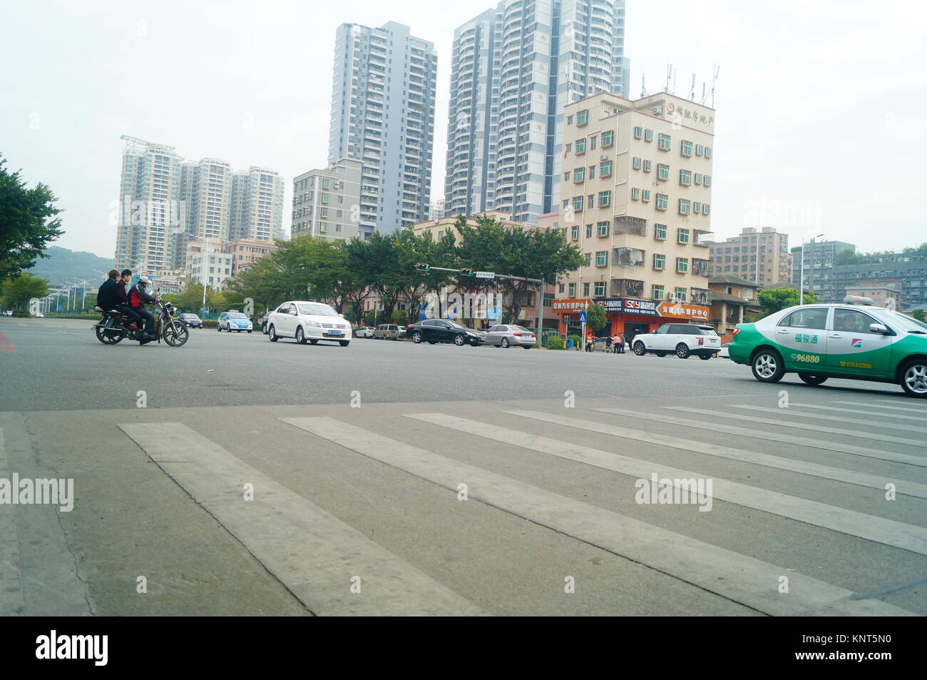 Shenzhen, China: Road intersection landscape Stock Photo - Alamy