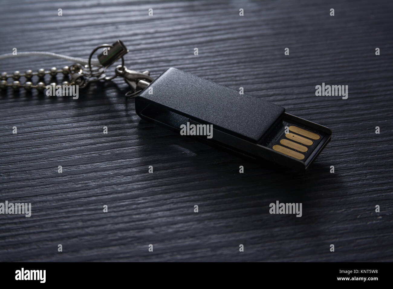 One Side USB Stick Flash Drive Desk Office Black Contrast Stock Photo ...