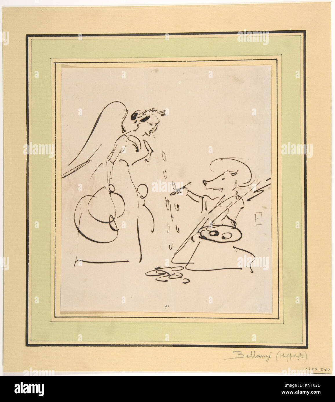 A caricature of the Art of Painting from the MET collection, showing an ...