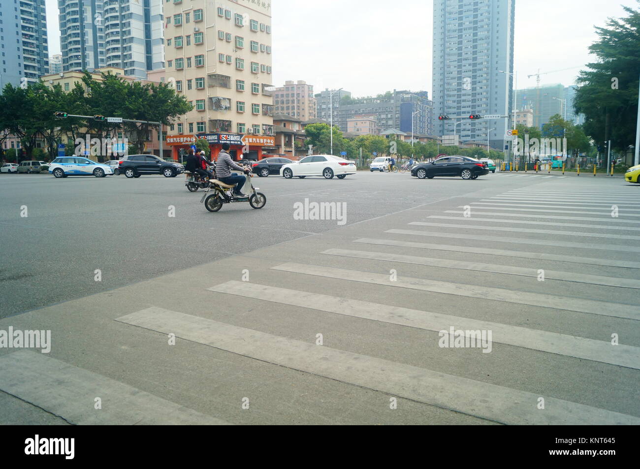 Shenzhen, China: Road intersection landscape Stock Photo - Alamy