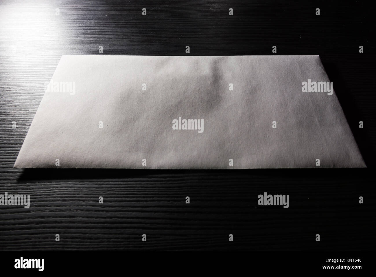 Blank Letter Envelope Template White Paper Texture Background Desk ...