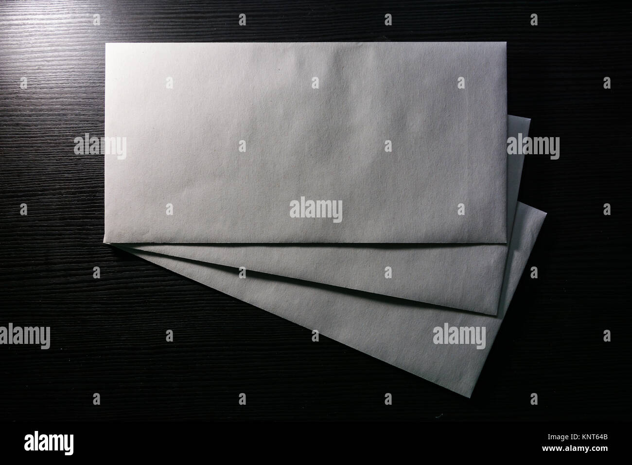 Blank Letter Envelope Template White Paper Texture Background Desk ...