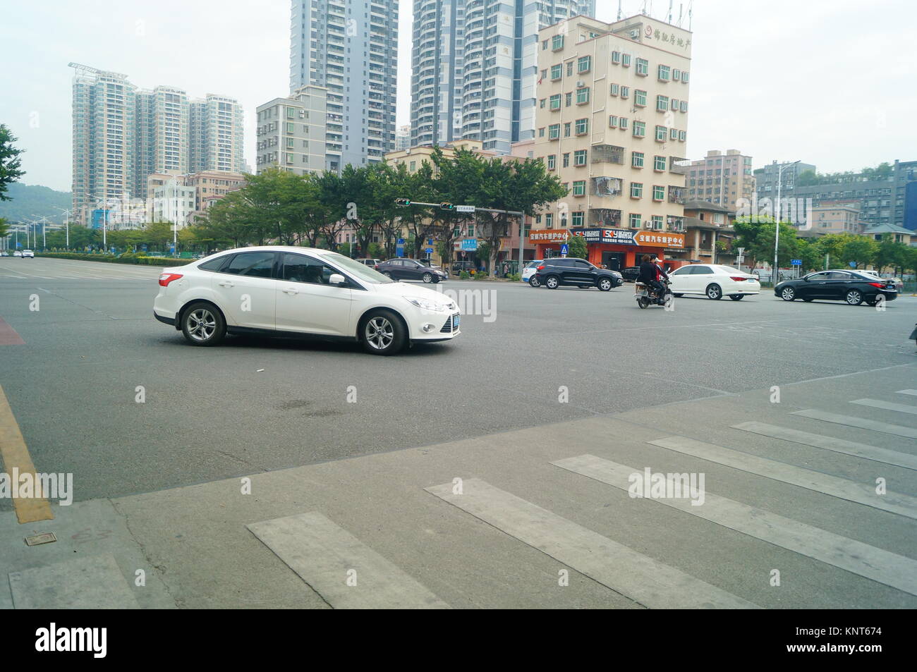 Shenzhen, China: Road intersection landscape Stock Photo - Alamy