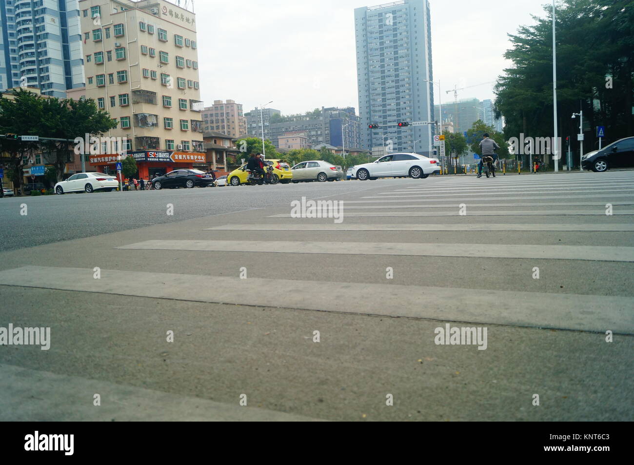 Shenzhen, China: Road intersection landscape Stock Photo - Alamy