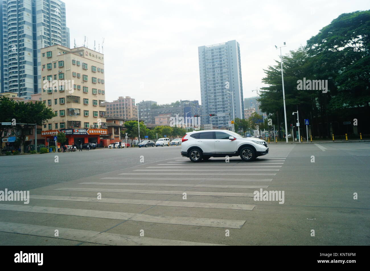 Shenzhen, China: Road intersection landscape Stock Photo - Alamy