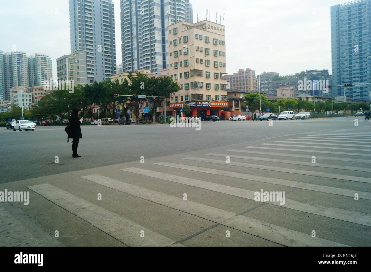 Shenzhen, China: Road intersection landscape Stock Photo - Alamy