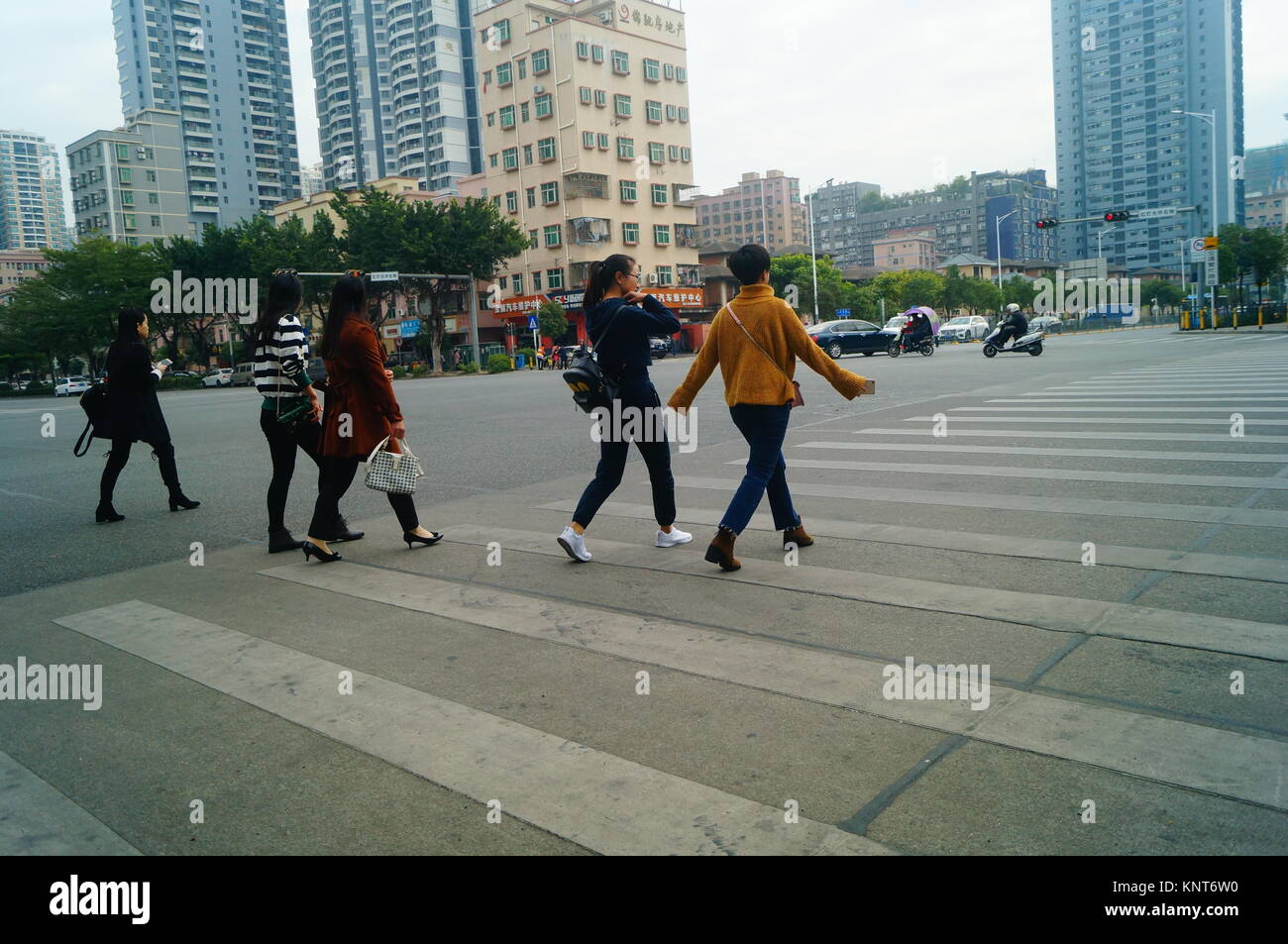 Shenzhen, China: Road intersection landscape Stock Photo - Alamy