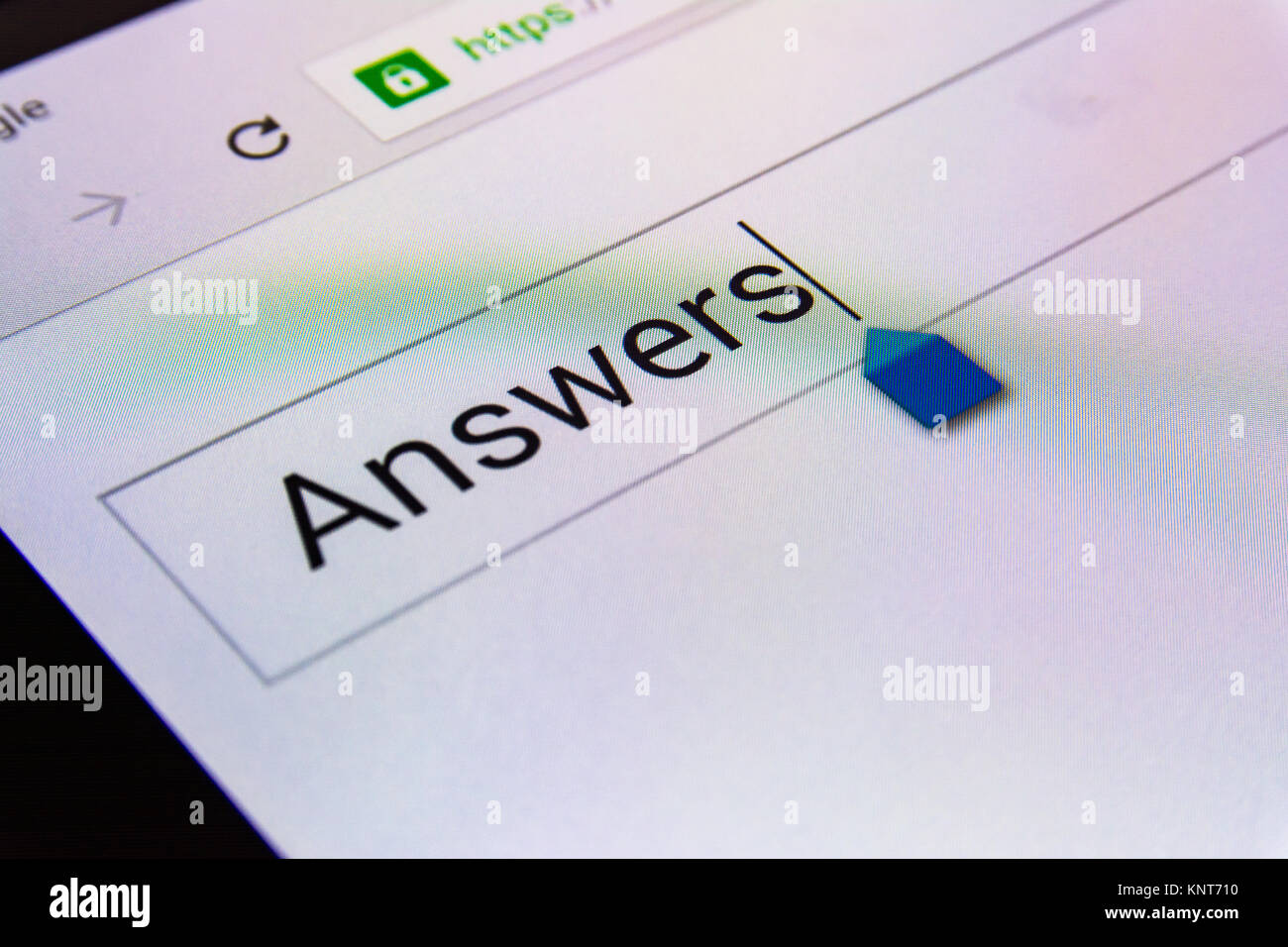 Magnifying Glass Search Box Empty Blank Internet Screen Answers Stock ...