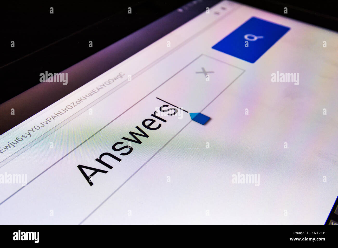 Magnifying Glass Search Box Empty Blank Internet Screen Answers Stock ...