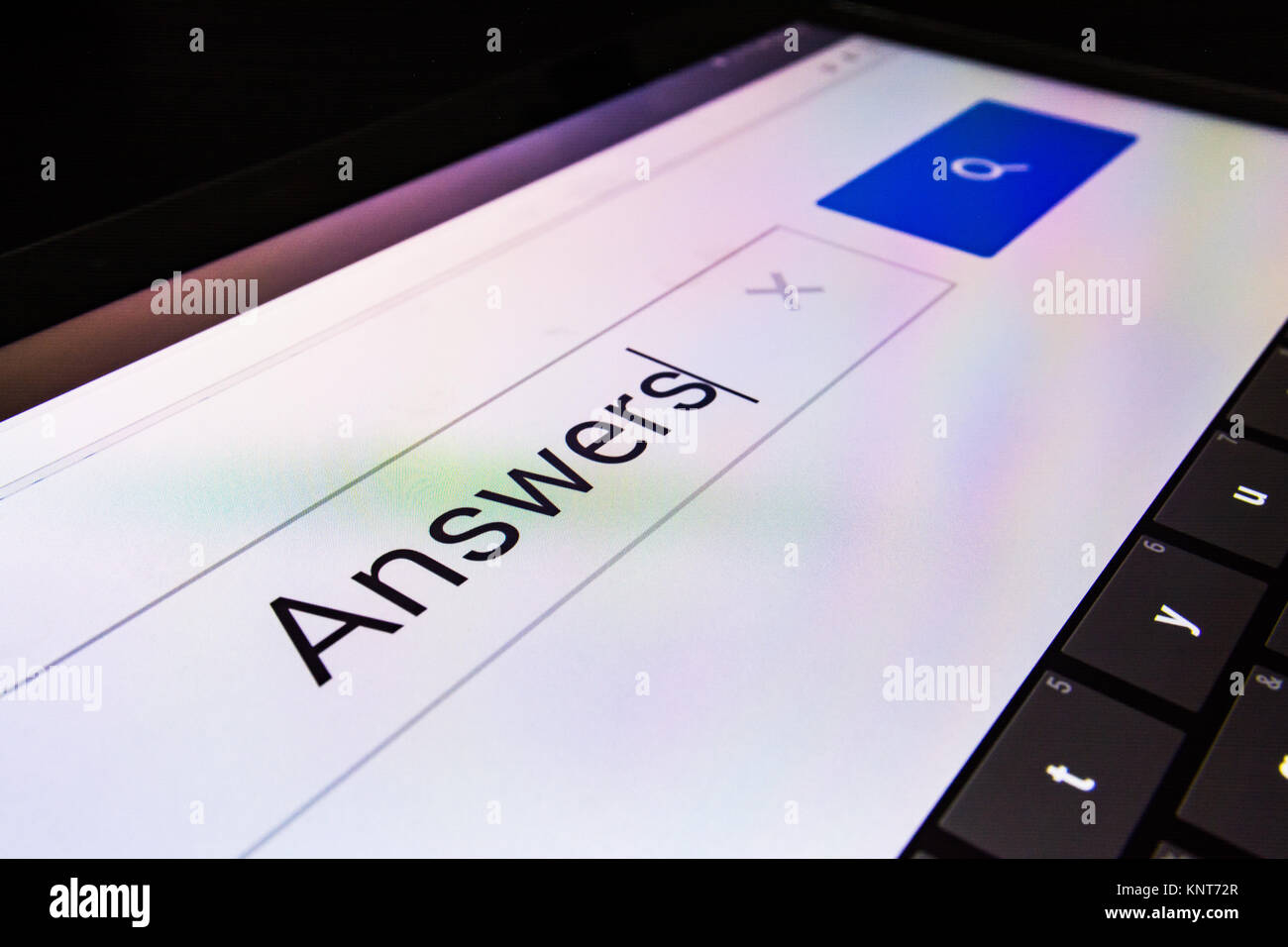 Magnifying Glass Search Box Empty Blank Internet Screen Answers Stock ...