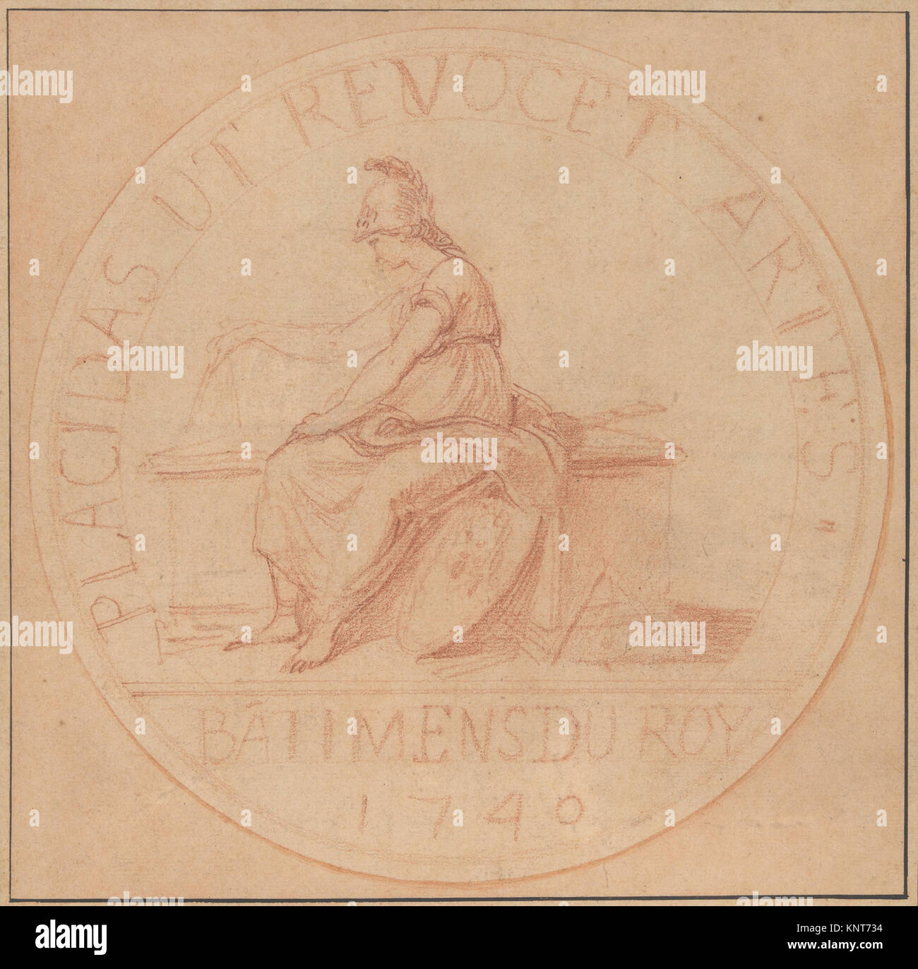 This design for a 1740 medal depicts architectural motifs related to ...