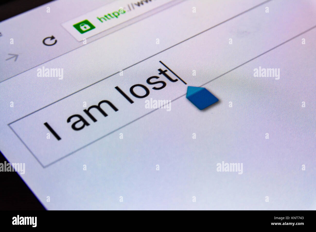 Magnifying Glass Search Box Empty Blank Internet Screen Lost Stock ...