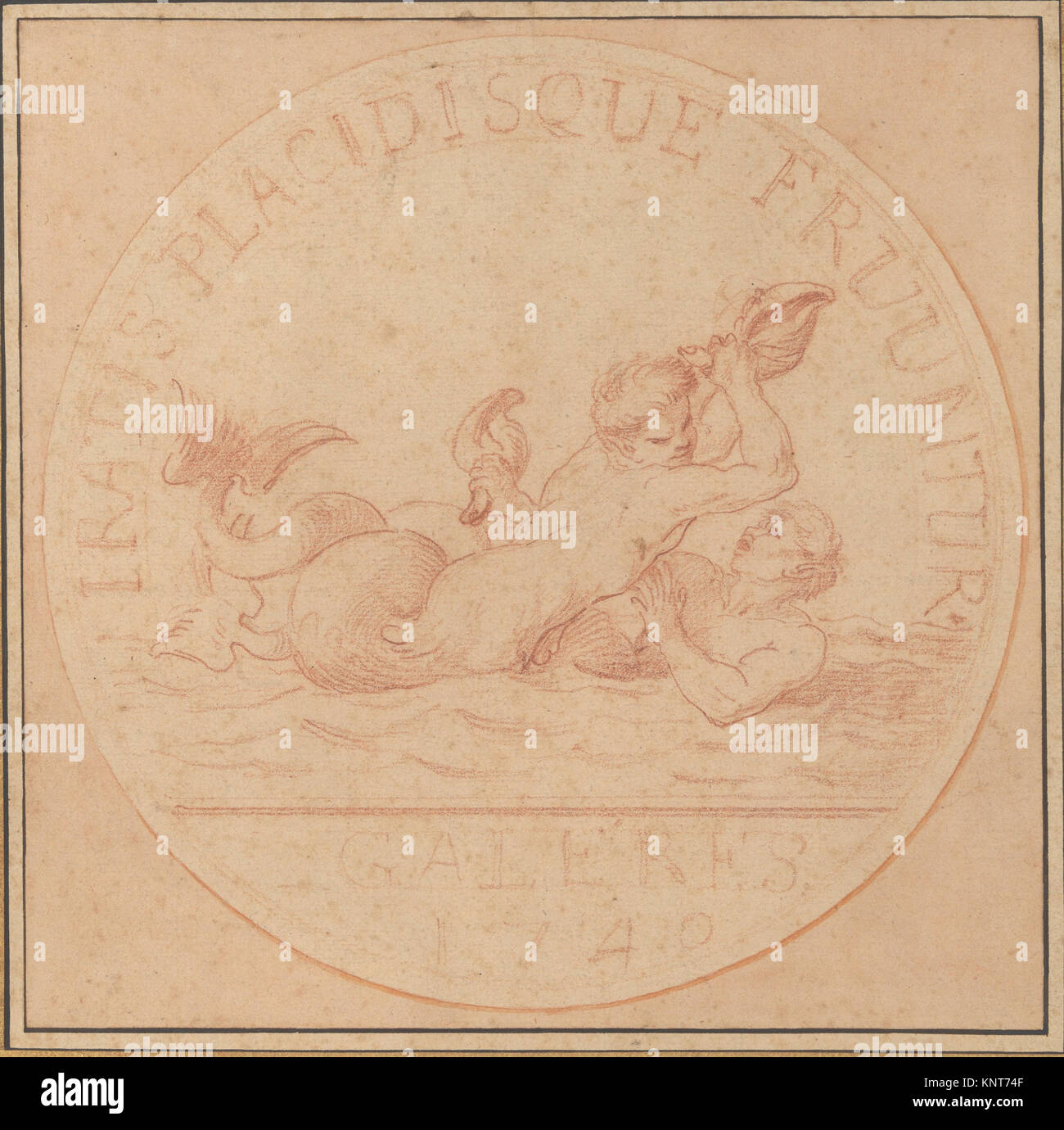 A 1740 design for a token from the GalC3A8res collection, illustrating ...