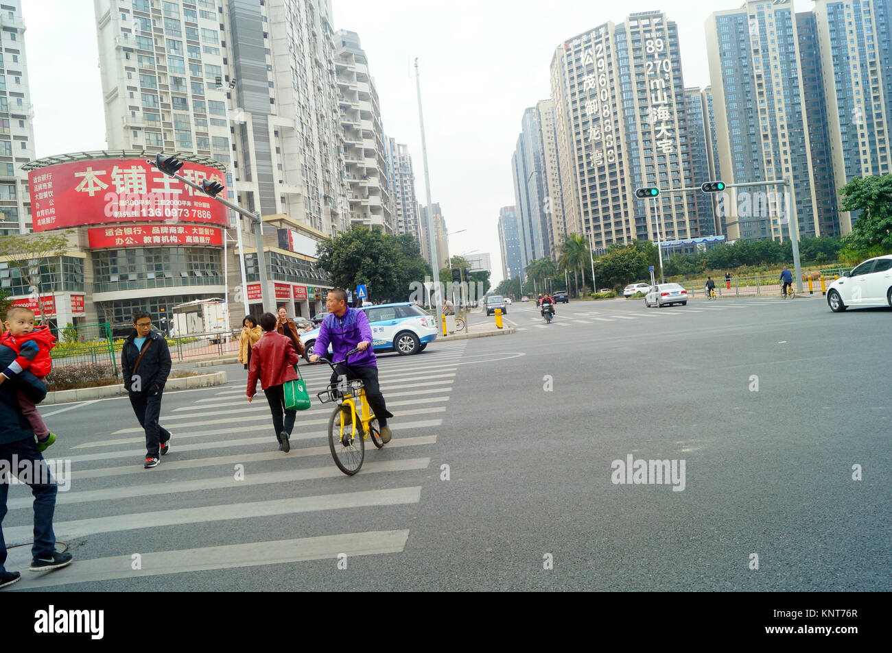Shenzhen, China: Road intersection landscape Stock Photo - Alamy