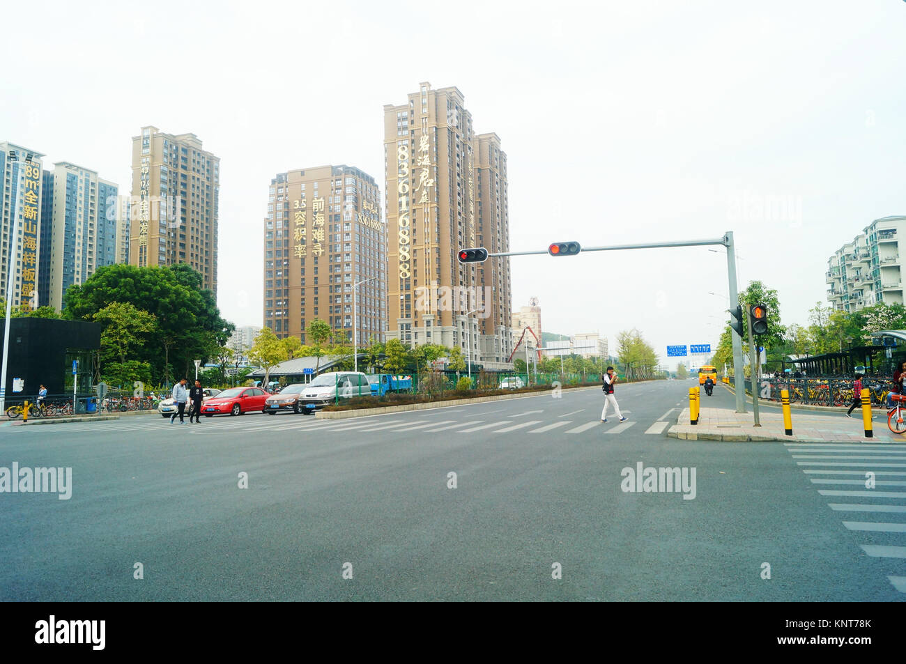 Shenzhen, China: Road intersection landscape Stock Photo - Alamy