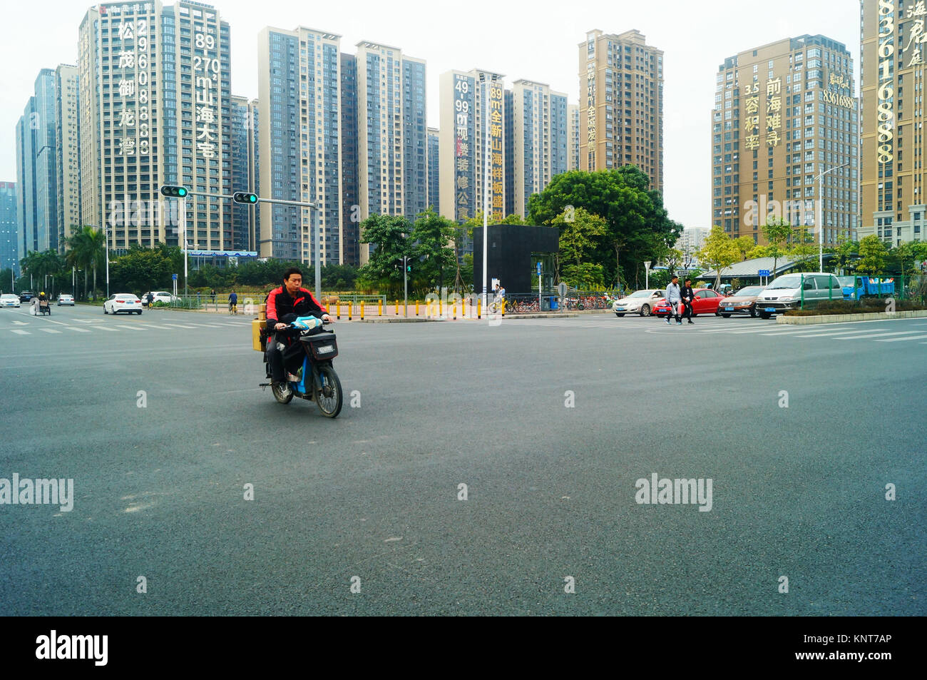 Shenzhen, China: Road intersection landscape Stock Photo - Alamy