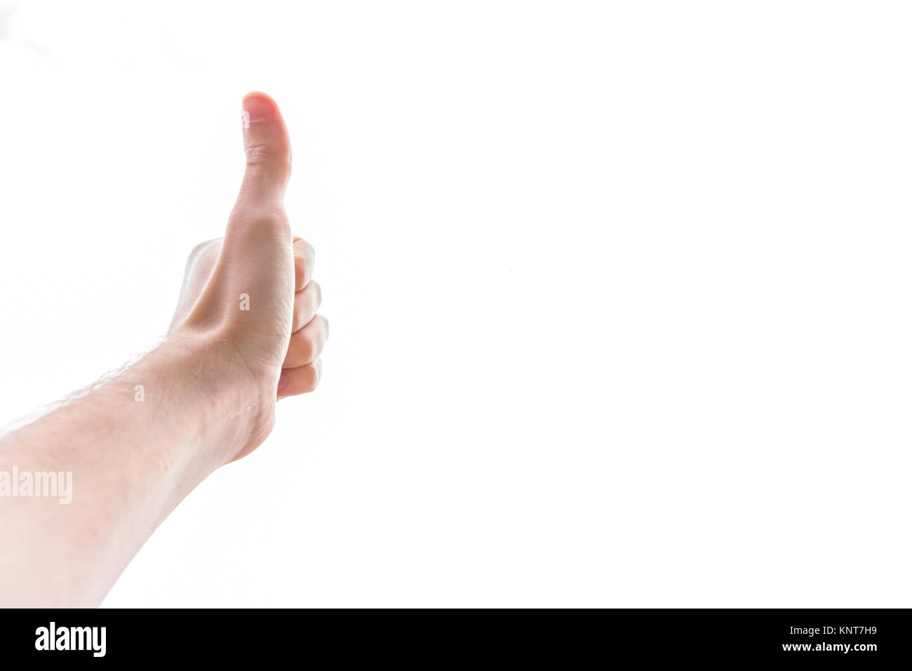 Yes Thumbs Up Caucasian White Hand Male Fingers Balled Fist Gesture ...