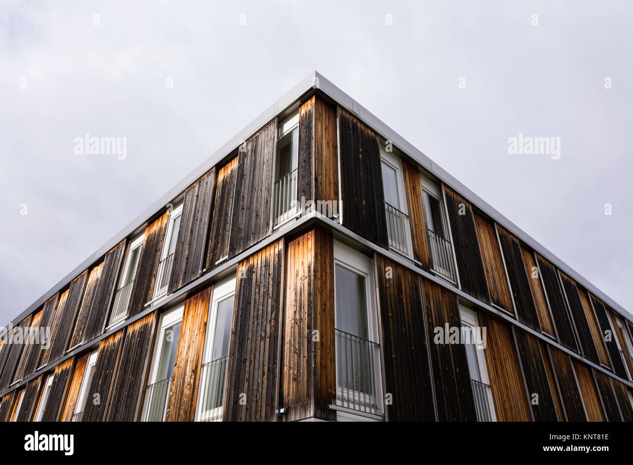 Wood Log Panel Building Rough Brown Shades Burnt Look Exterior ...