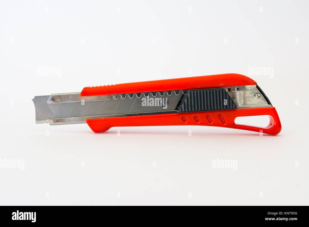 Bright Red Box Cutter Metal Blades New Clean Object White Background ...