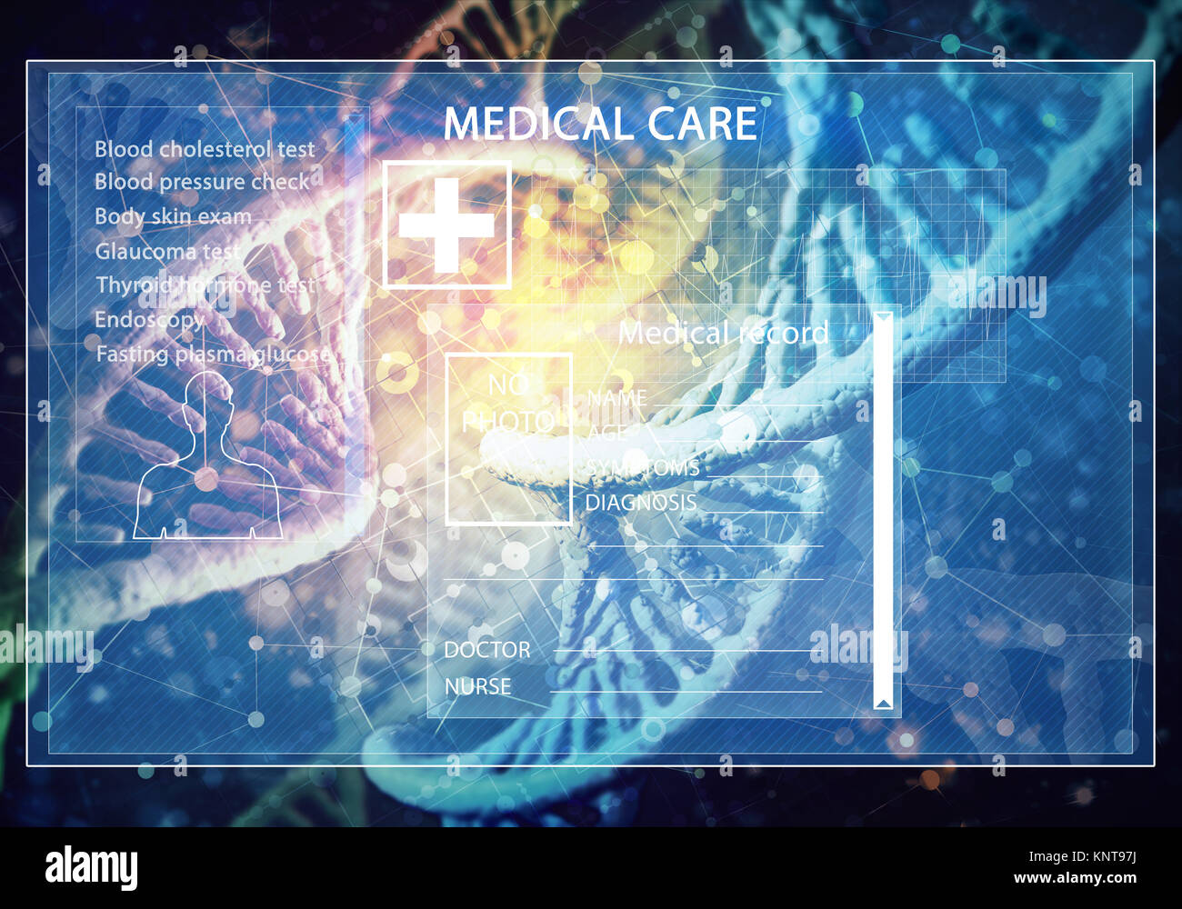 Medicine user interface Stock Photo - Alamy