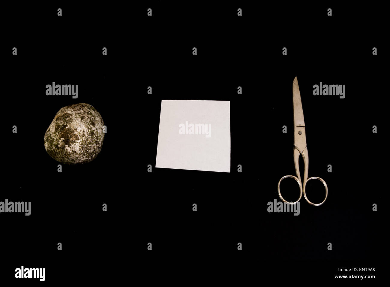 Rock Paper Scissors Game Black Isolated Background Decision Objects ...