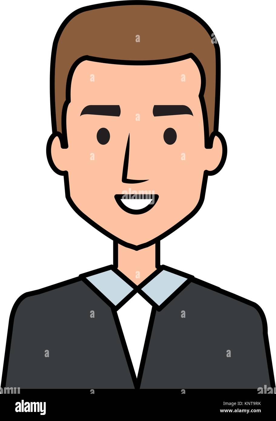 young man model avatar character vector illustration design Stock ...