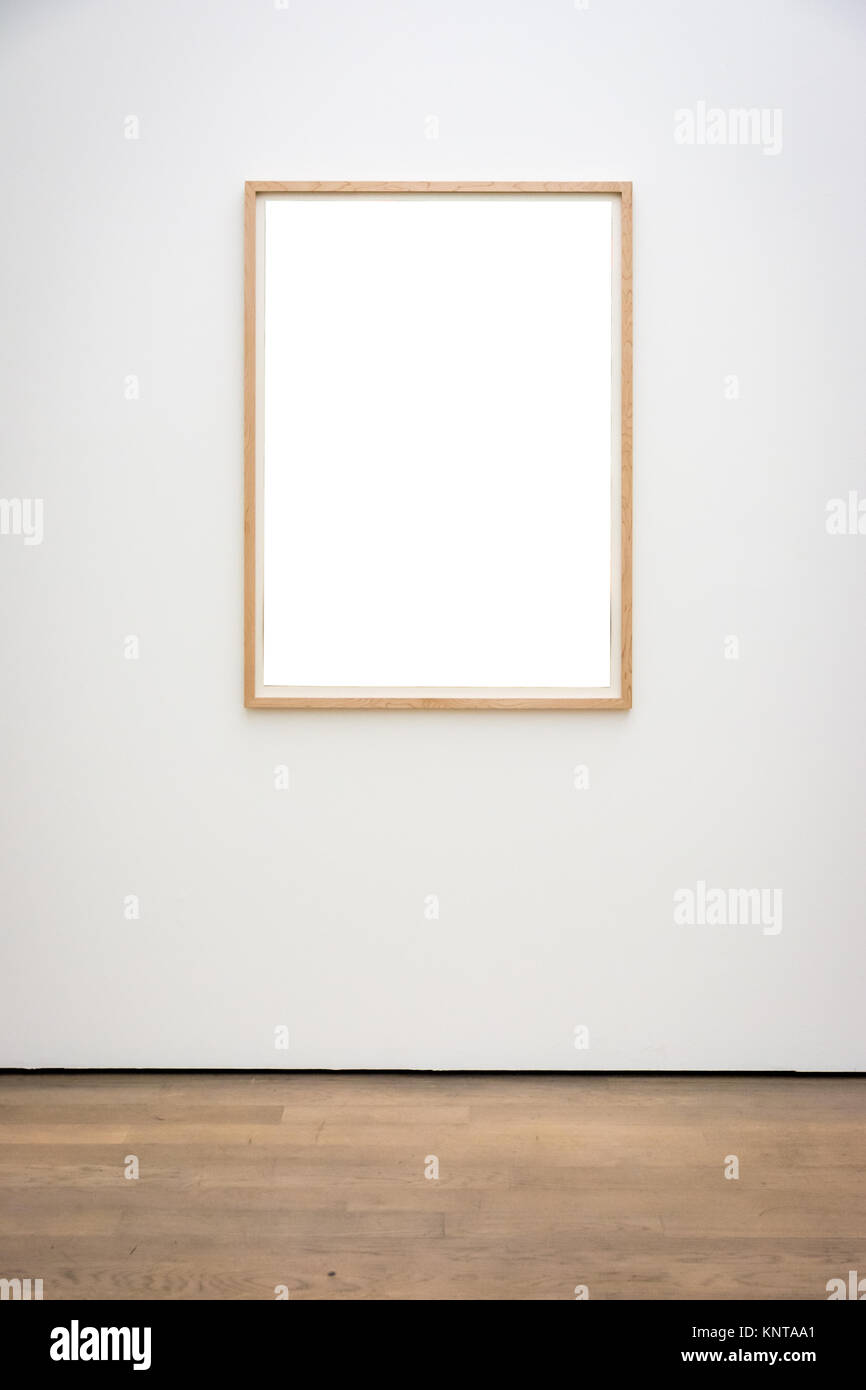 Modern Art Museum Frame Wall Clipping Path Isolated White Vector ...