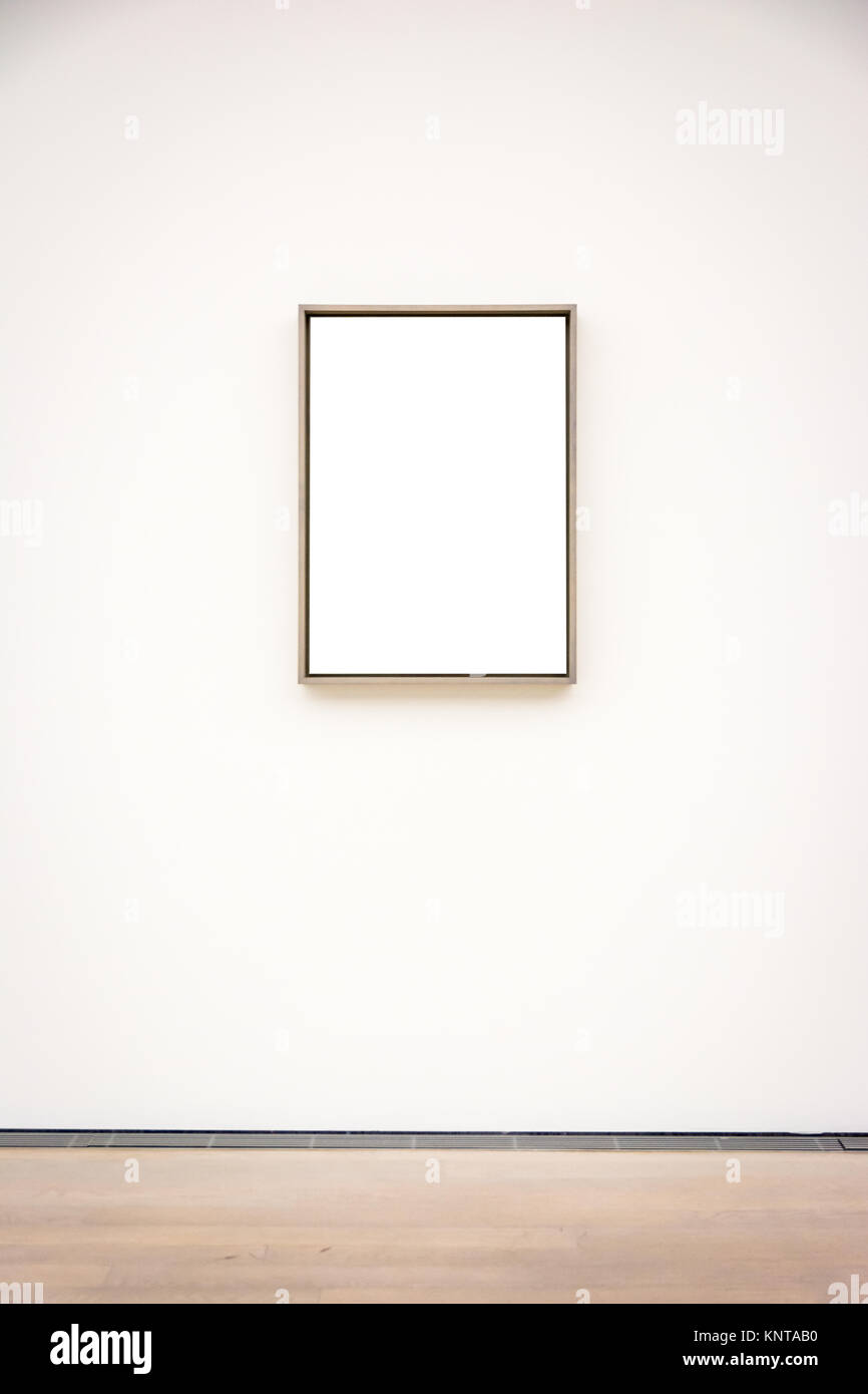 Modern Art Museum Frame Wall Clipping Path Isolated White Vector ...