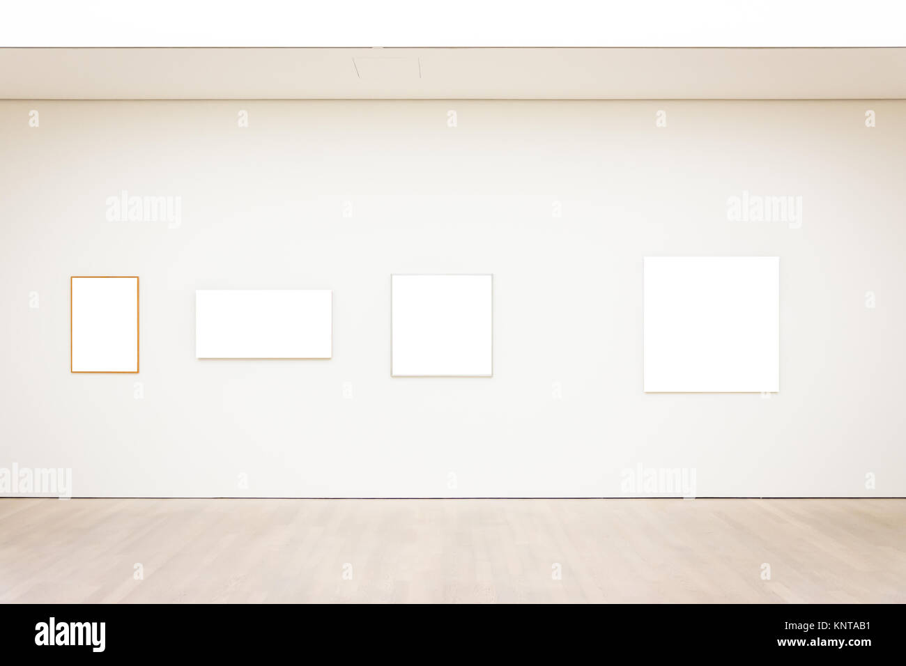 Modern Art Museum Frame Wall Clipping Path Isolated White Vector ...