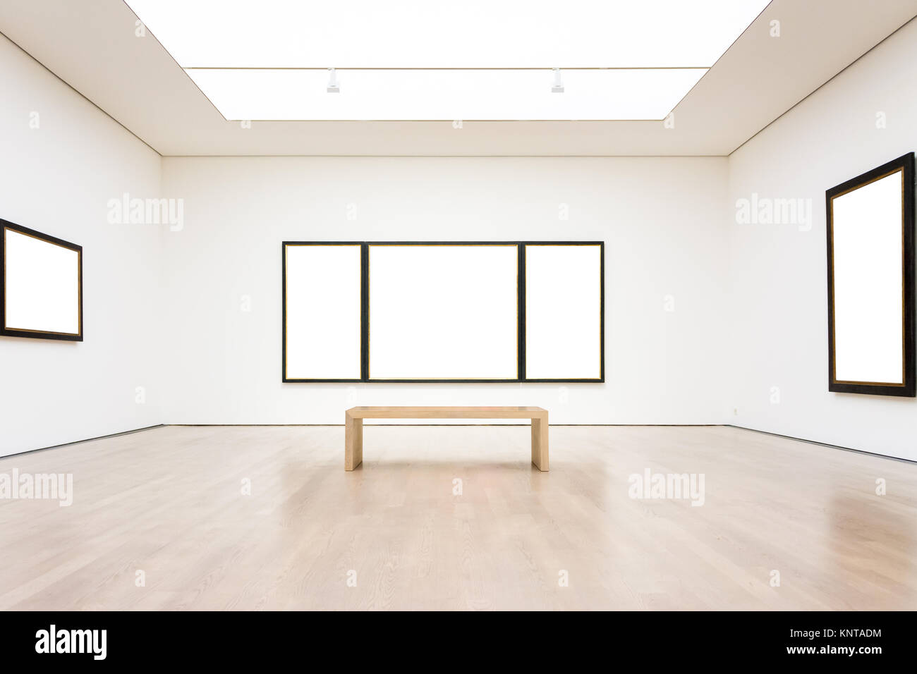Modern Art Museum Frame Wall Clipping Path Isolated White Vector ...