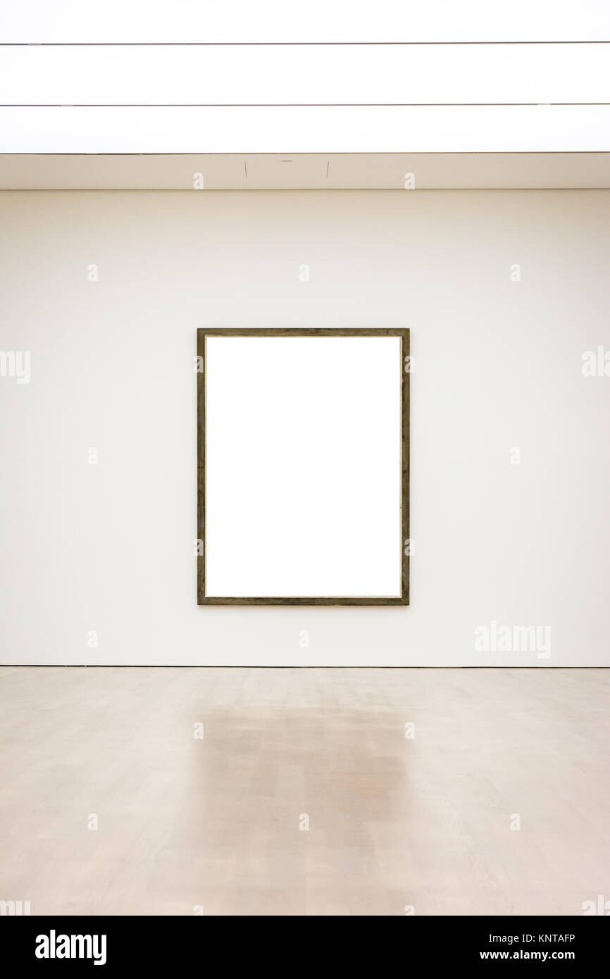 Modern Art Museum Frame Wall Clipping Path Isolated White Vector ...