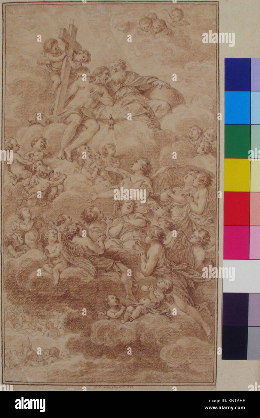 Holy trinity with adoring angels hi-res stock photography and images ...