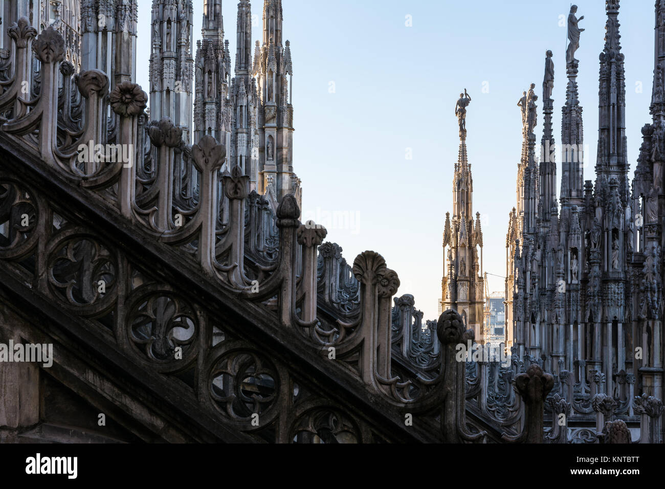 Detail Spires of Duomo Cathedral in Milan, Italy Gothic Architecture ...