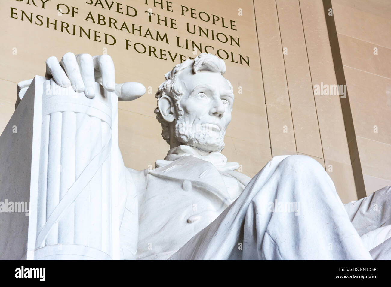 Abraham Lincoln Memorial Sitting Chair famous Landmark Closeup Phrase ...