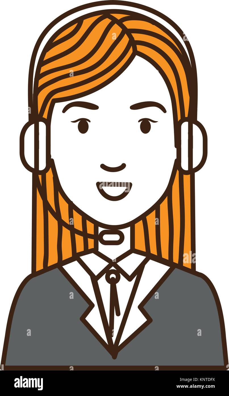 call center agent avatar character vector illustration design Stock ...