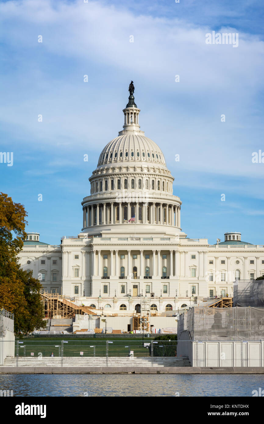 Daytime Landscape US Capitol Building Washington DC Grass Blue Sky ...