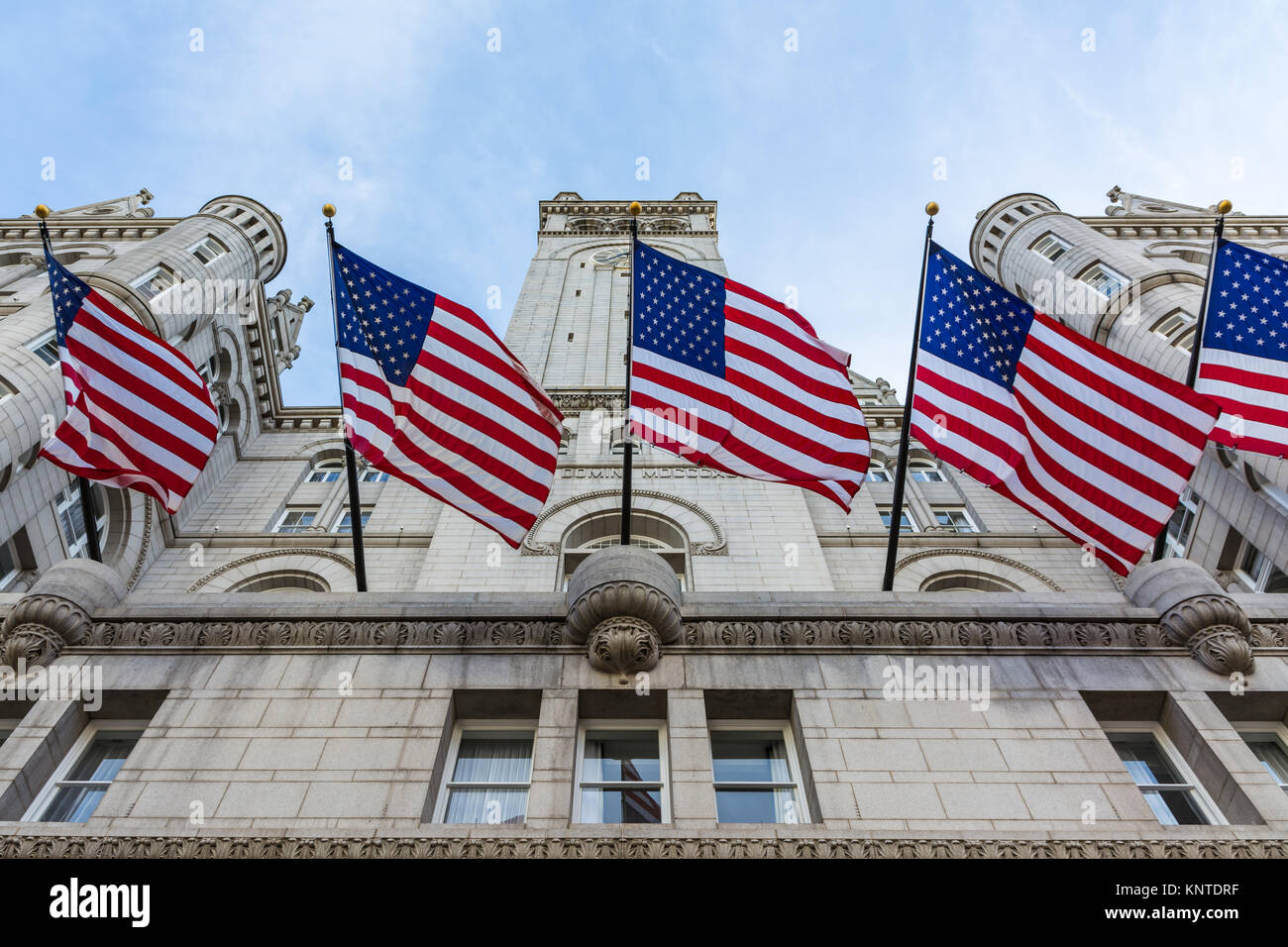 Donald Trump Hotel Washington DC Facade Exterior Entrance Looking Up ...