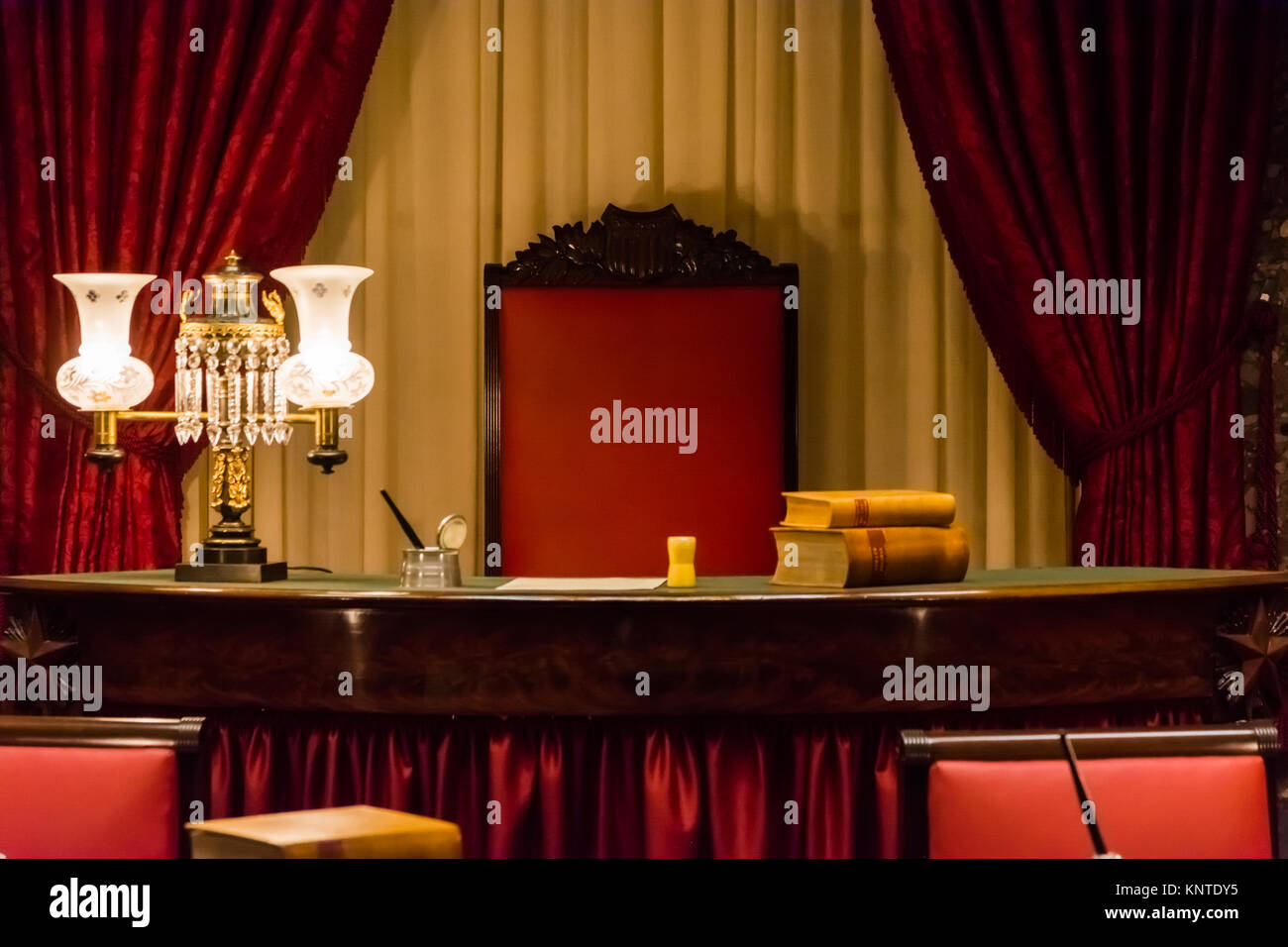 Executive Wooden Chair First Congress Old Vintage Desk Book Stack Desk ...