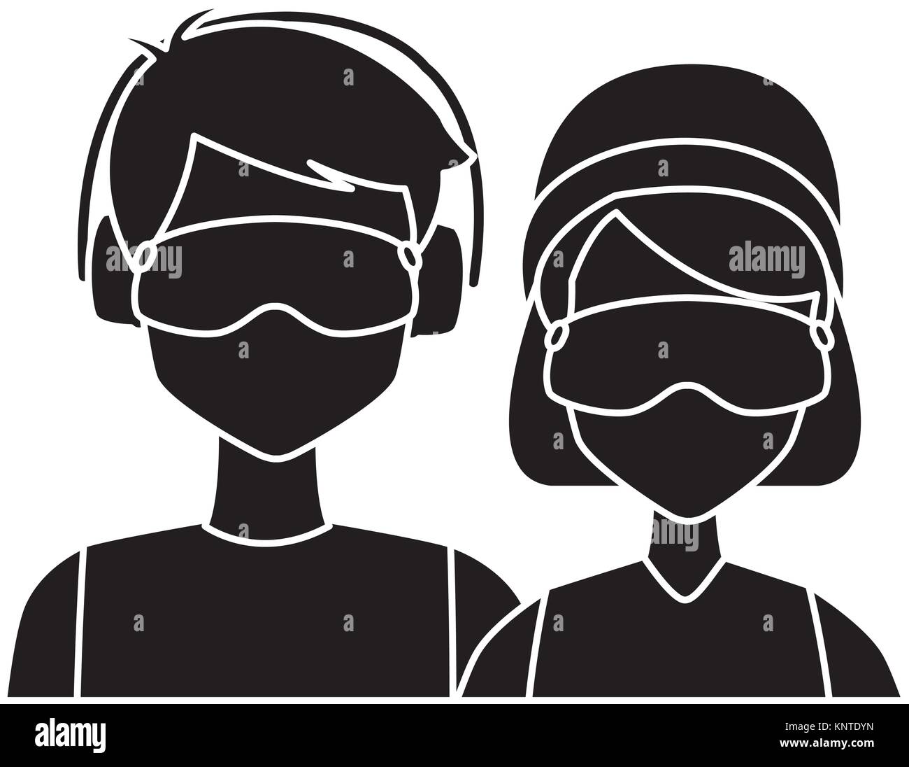 Winter couple avatar Stock Vector Image & Art - Alamy