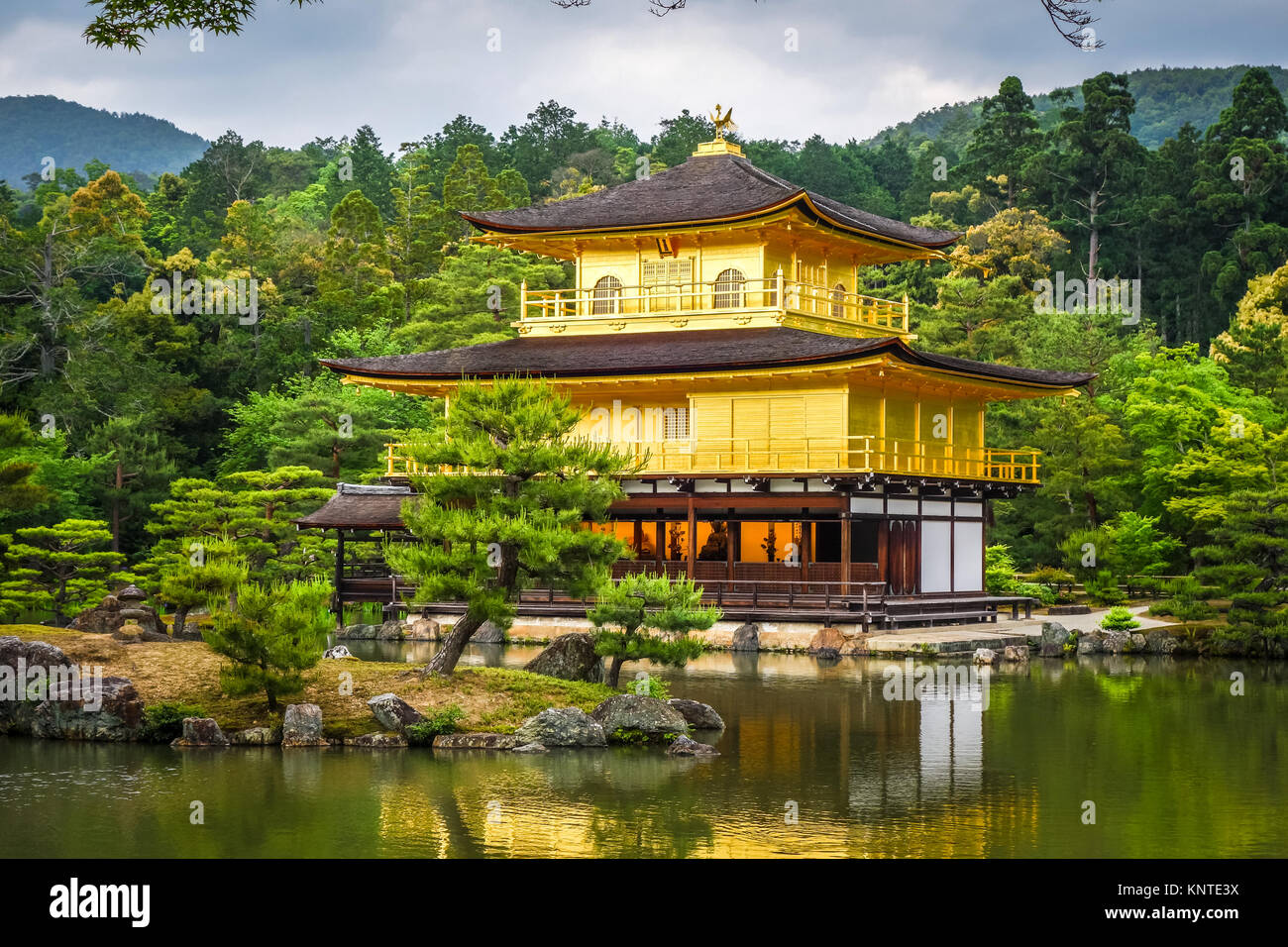 Kinkaku-ji golden temple pavilion in Kyoto, Japan Stock Photo - Alamy