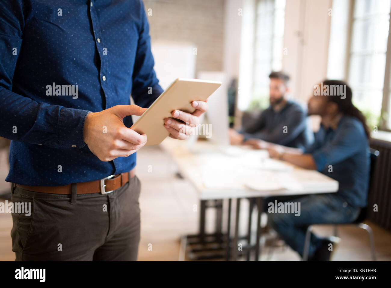 Young businessman in data hi-res stock photography and images - Alamy