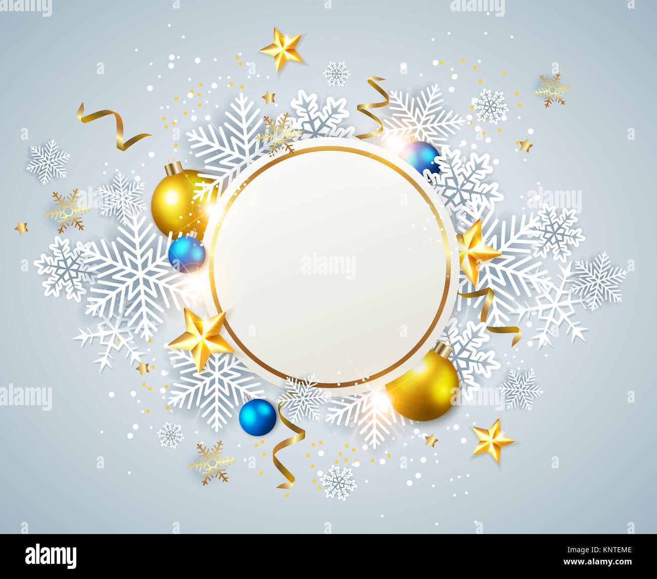 Abstract Christmas round banner. Holiday background with white ... Abstract Christmas round banner. Holiday background with white ...