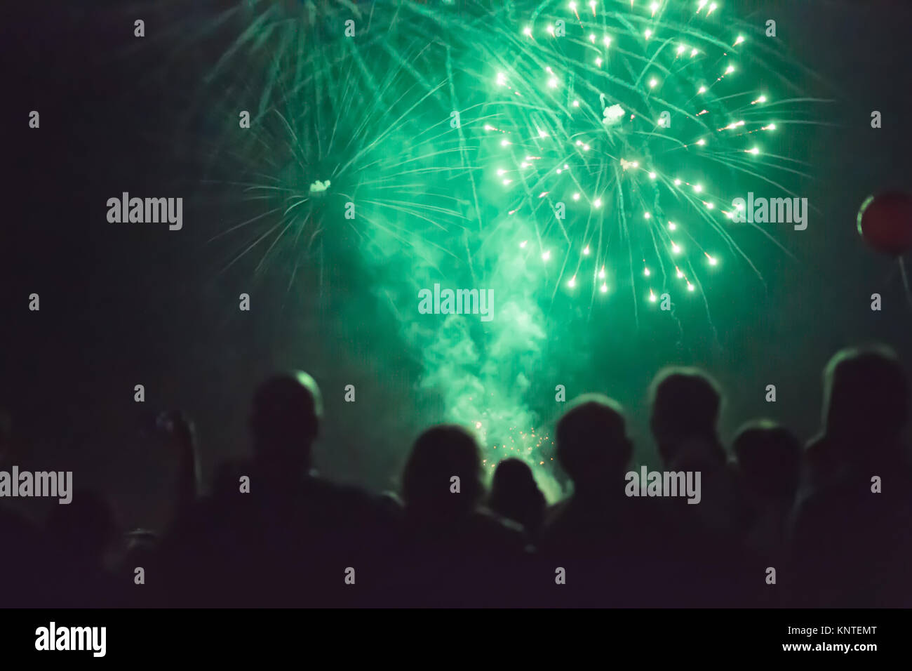 Crowd watching fireworks Stock Photo - Alamy