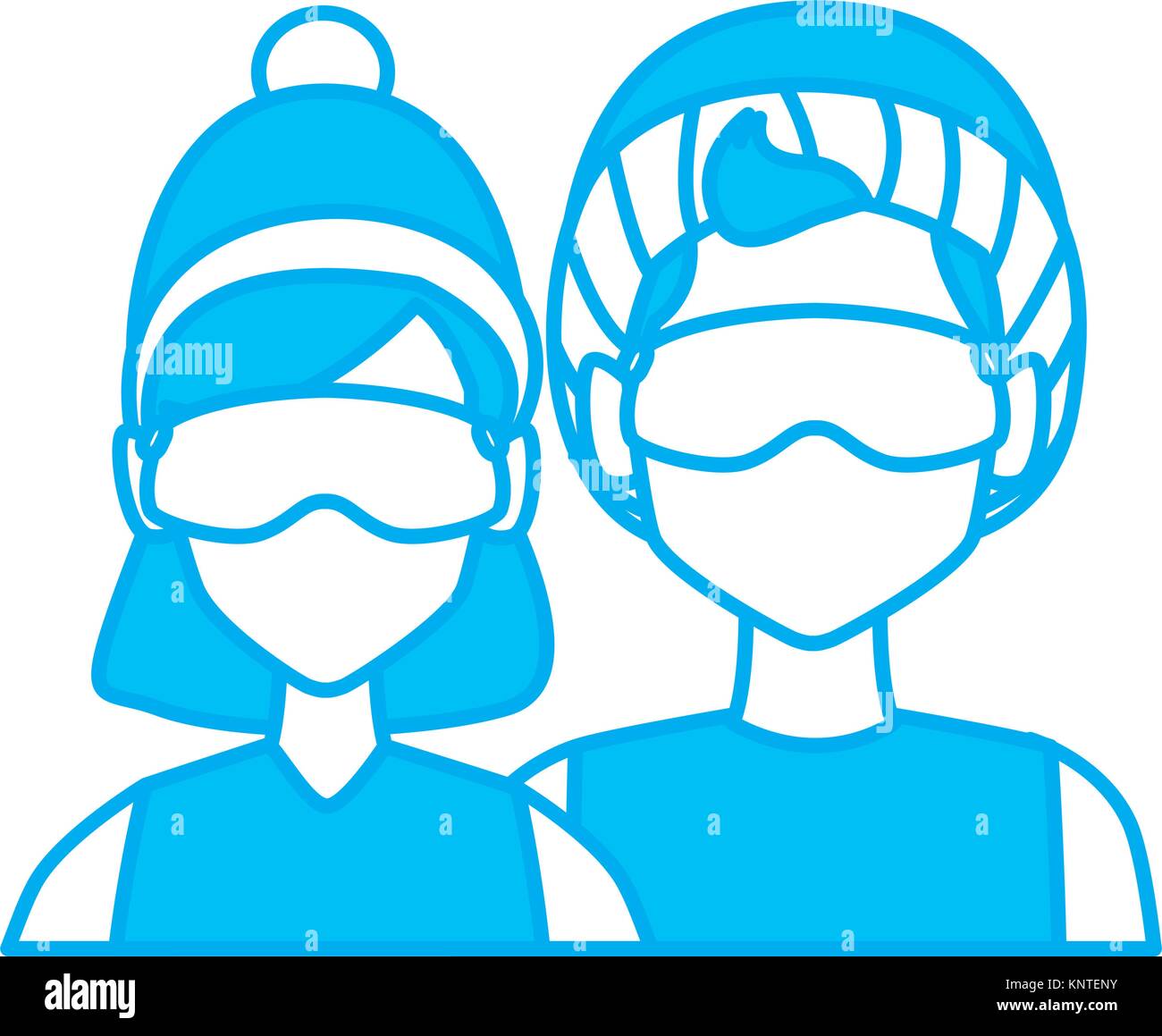Winter couple avatar Stock Vector Image & Art - Alamy