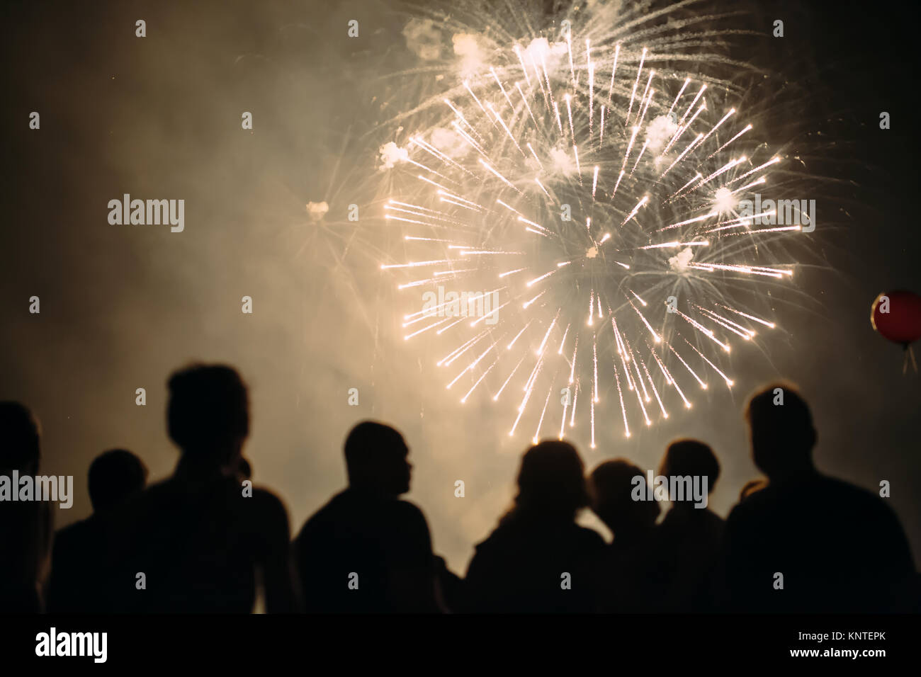 Crowd watching fireworks Stock Photo - Alamy