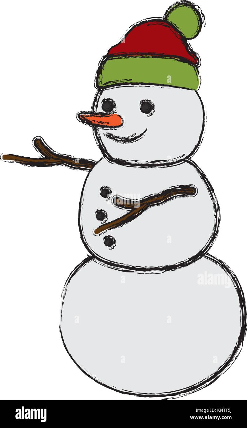 Snowman winter cartoon Stock Vector Image & Art - Alamy