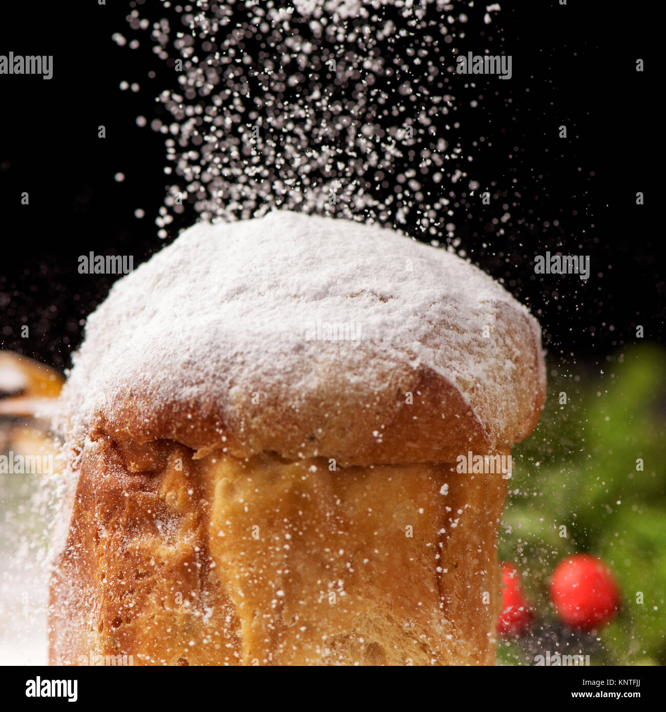 Panettone with powdered sugar hi-res stock photography and images - Alamy