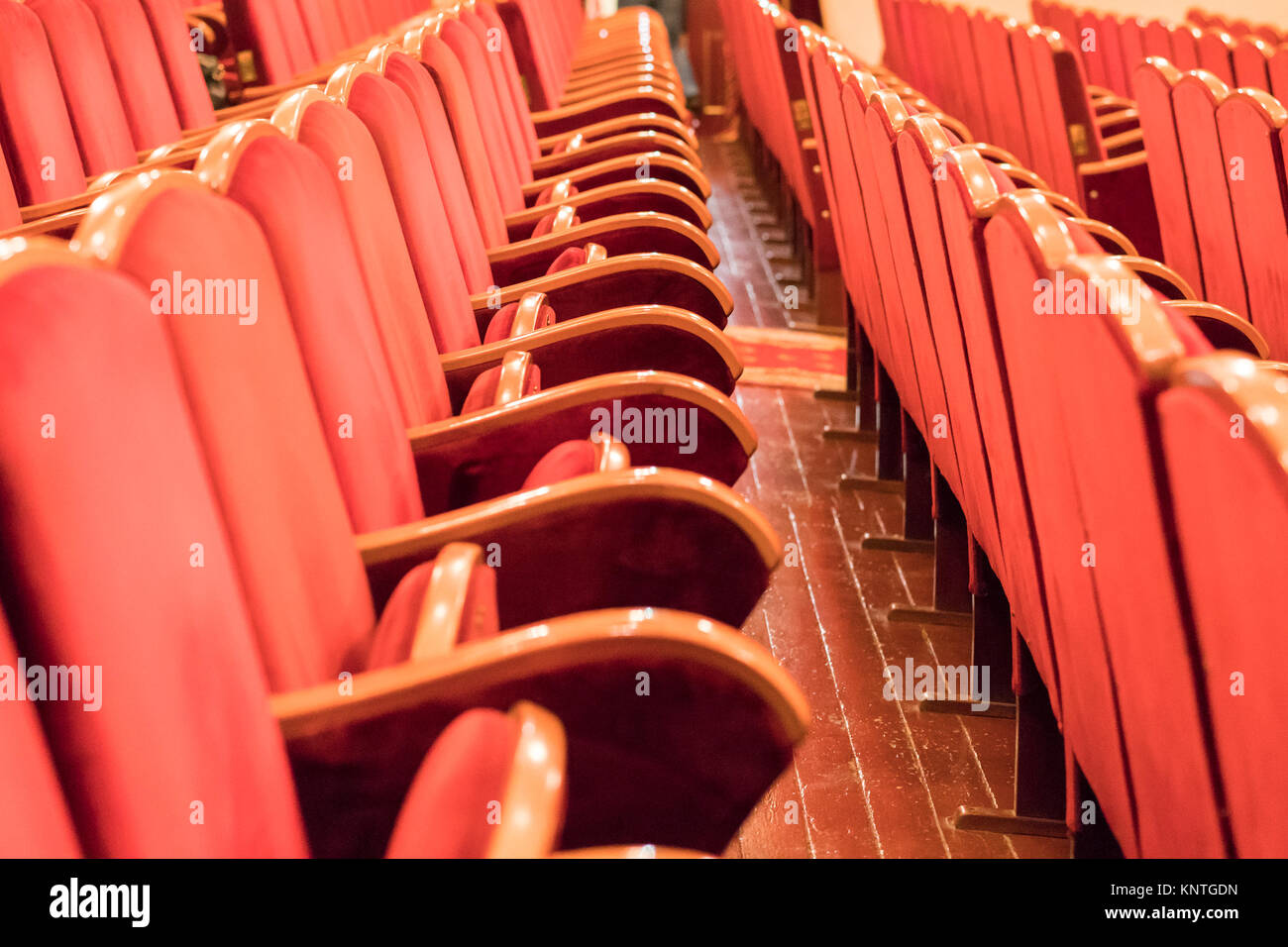 Red armchairs in the concert hall Stock Photo - Alamy