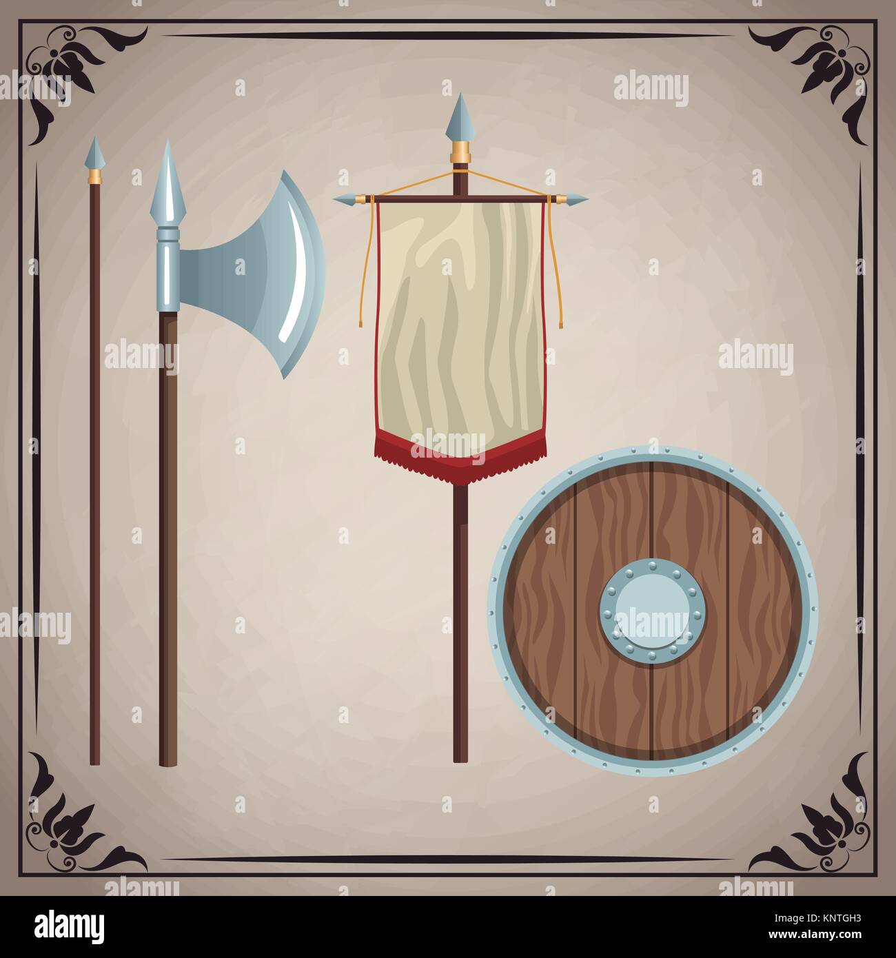 Medieval weapons icons Stock Vector Image & Art - Alamy